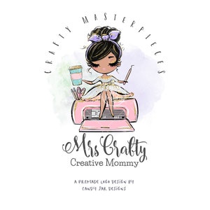 Craft Girl Logo, Crafty Girl Logo, Craft Shop Logo, Craft Lady Logo ...