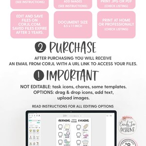 EDITABLE Kids Chores Bundle, Kids Daily Tasks, Toddler Routine, School ...