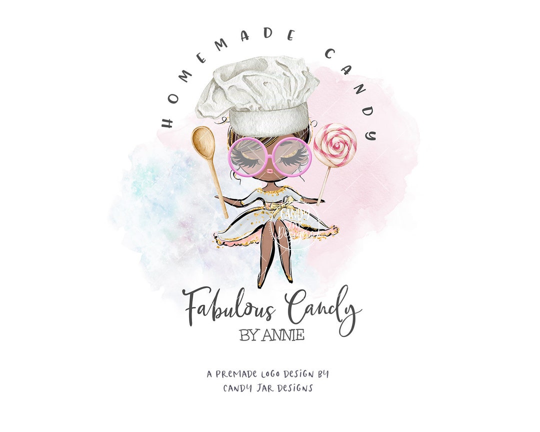 Candy Baker Logo, Candy Maker Logo, Lollipop Logo, Sweet Treats, Candy ...