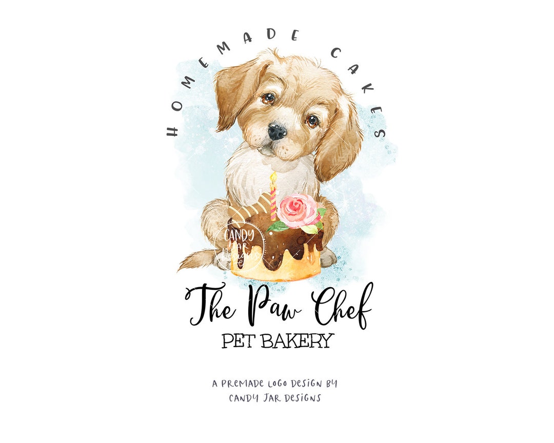 Dog Bakery Logo, Dog Cake Logo, Pet Baker Logo, Dog Cake Logo, Dog Cake ...