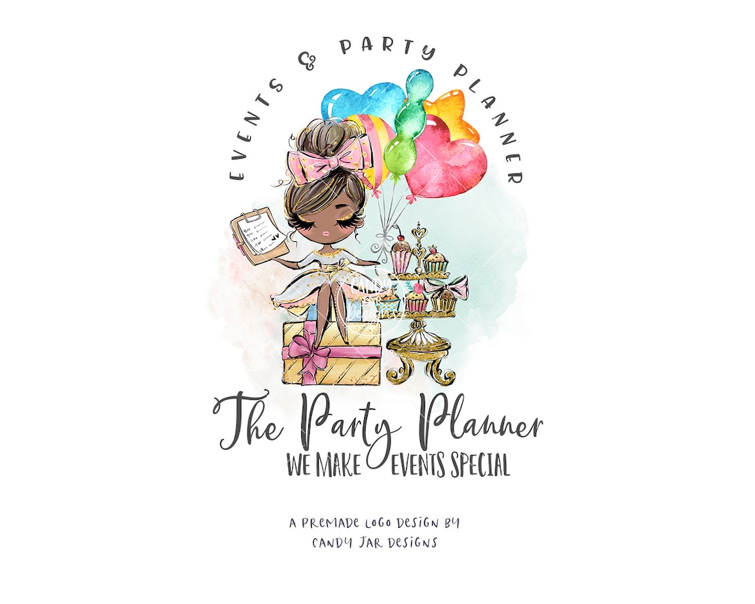 Party Planner Logo, Events Planner Logo, Birthday Party Bakery ...