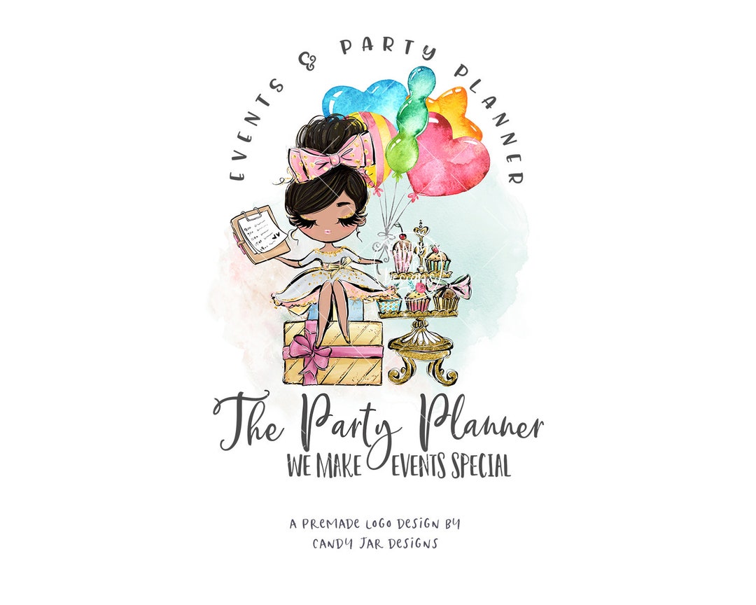 Party Planner Logo, Events Planner Logo, Birthday Party Bakery ...