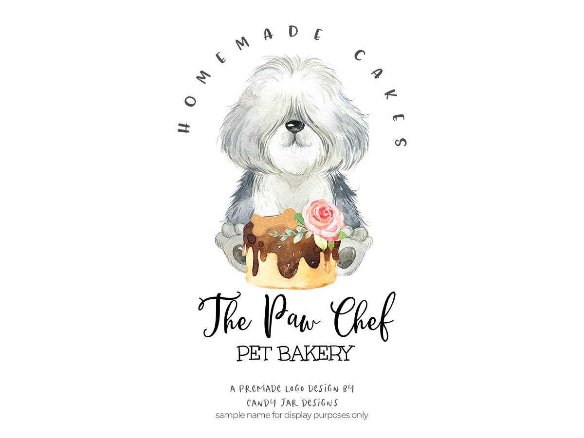 Dog Bakery Logo Dog Cake Logo Pet Baker Logo Dog Cake Logo | Etsy