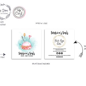 DIY Handmade Business Card Craft Shop Branding Insert Card - Etsy