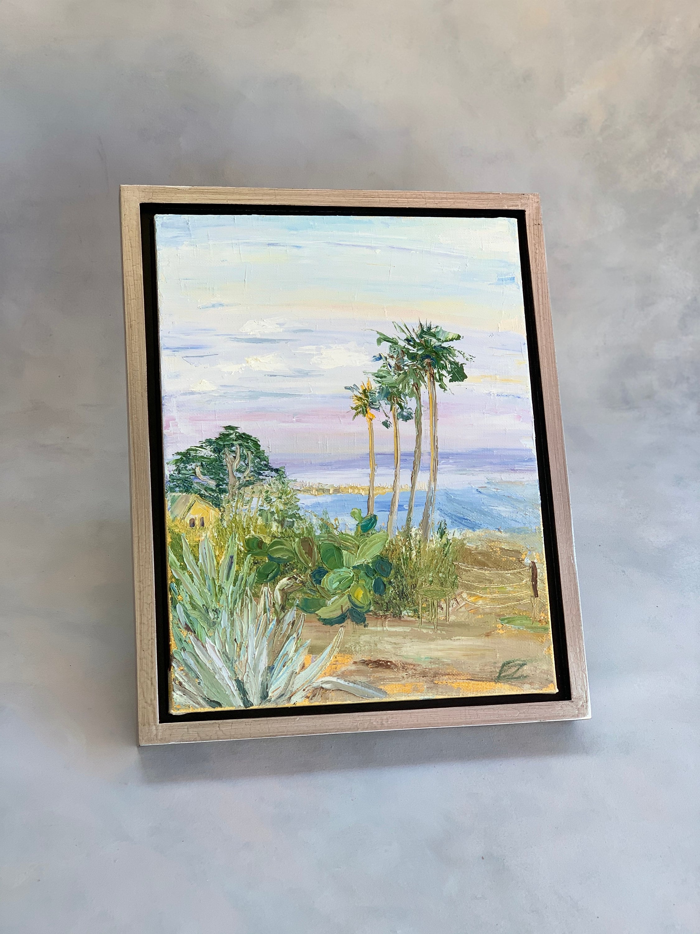 San Diego Beach Painting - Ocean Beachscape - Palm Trees Oil Painting ...