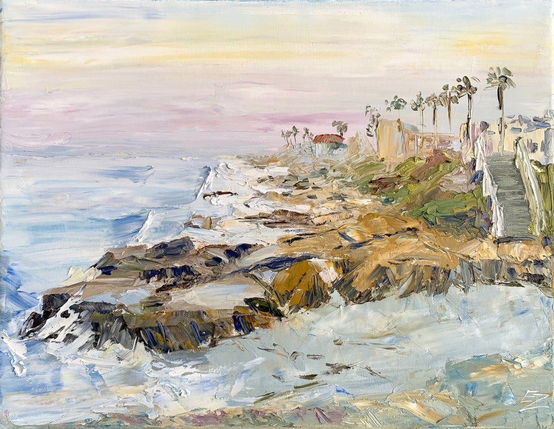 Beach Painting Original Oil Painting Ocean Beachscape California Beach ...