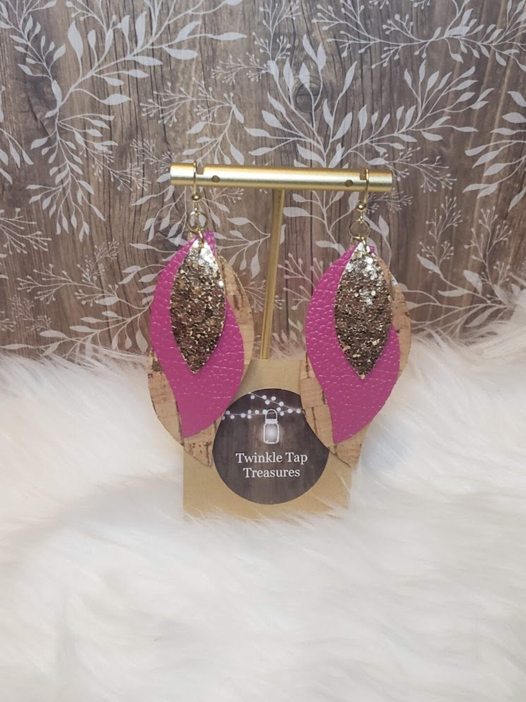 Three Layer Wave Shaped Faux Leather Earrings - Etsy