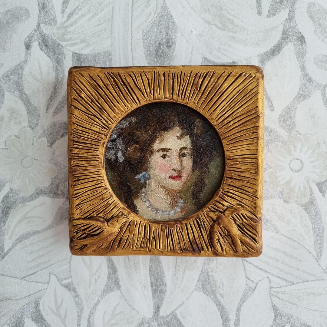 Original Oil Painting of a Royal, Lady Portrait, Framed Oil Painting ...