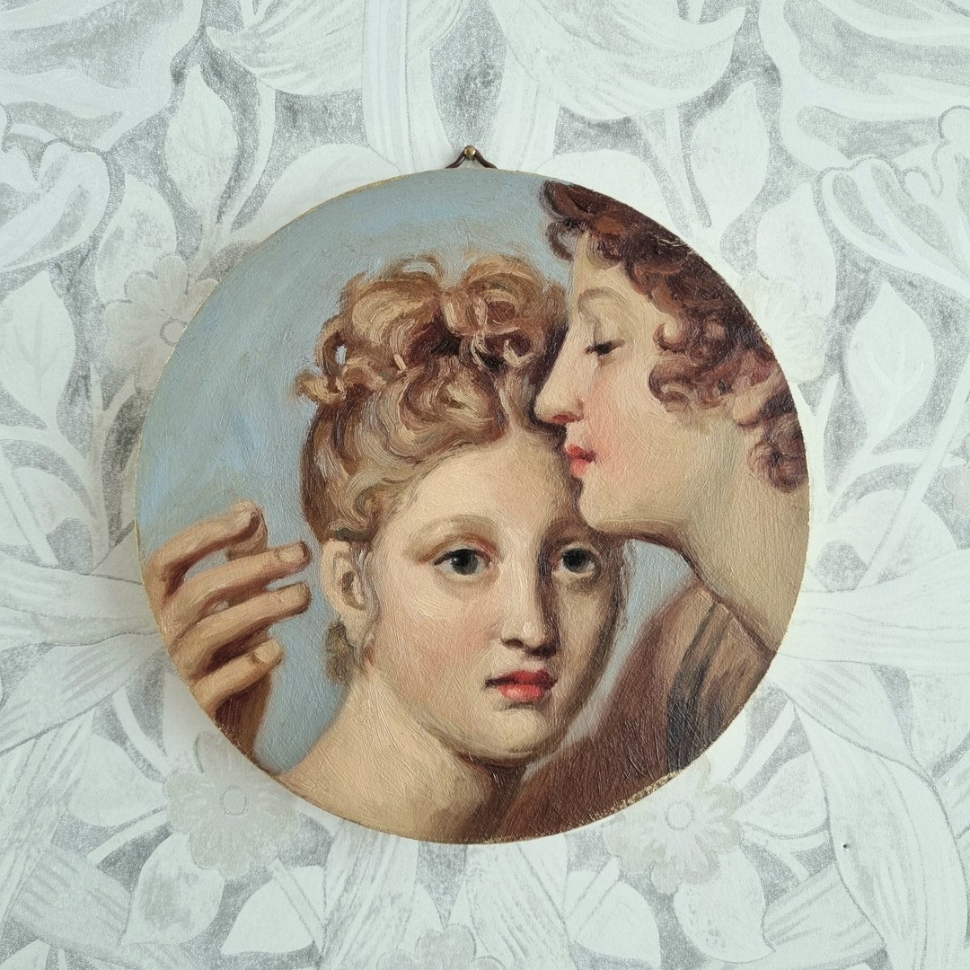 Cupid and Psyche, 18th Century Old Masters Study, Small Portrait ...
