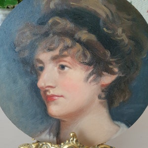 Portrait of Lady Jane, Antique Style Original Oil Painting,18th Century ...