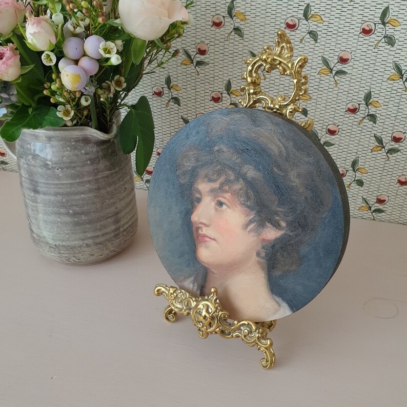 Portrait of Lady Jane, Antique Style Original Oil Painting,18th Century ...