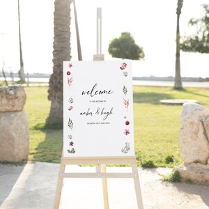 Amber Wedding Welcome Sign, Printable Welcome Sign, Blush Wedding ...