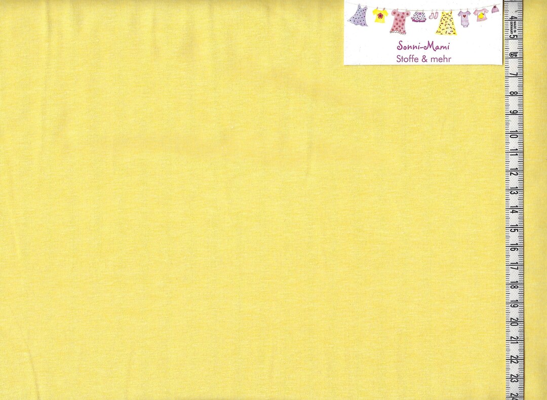10 EUR/qm Jersey uni gelb hellgelb meliert - Etsy España