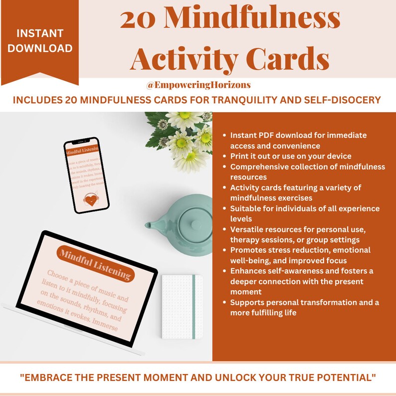 Mindfulness Activity Cards - Etsy