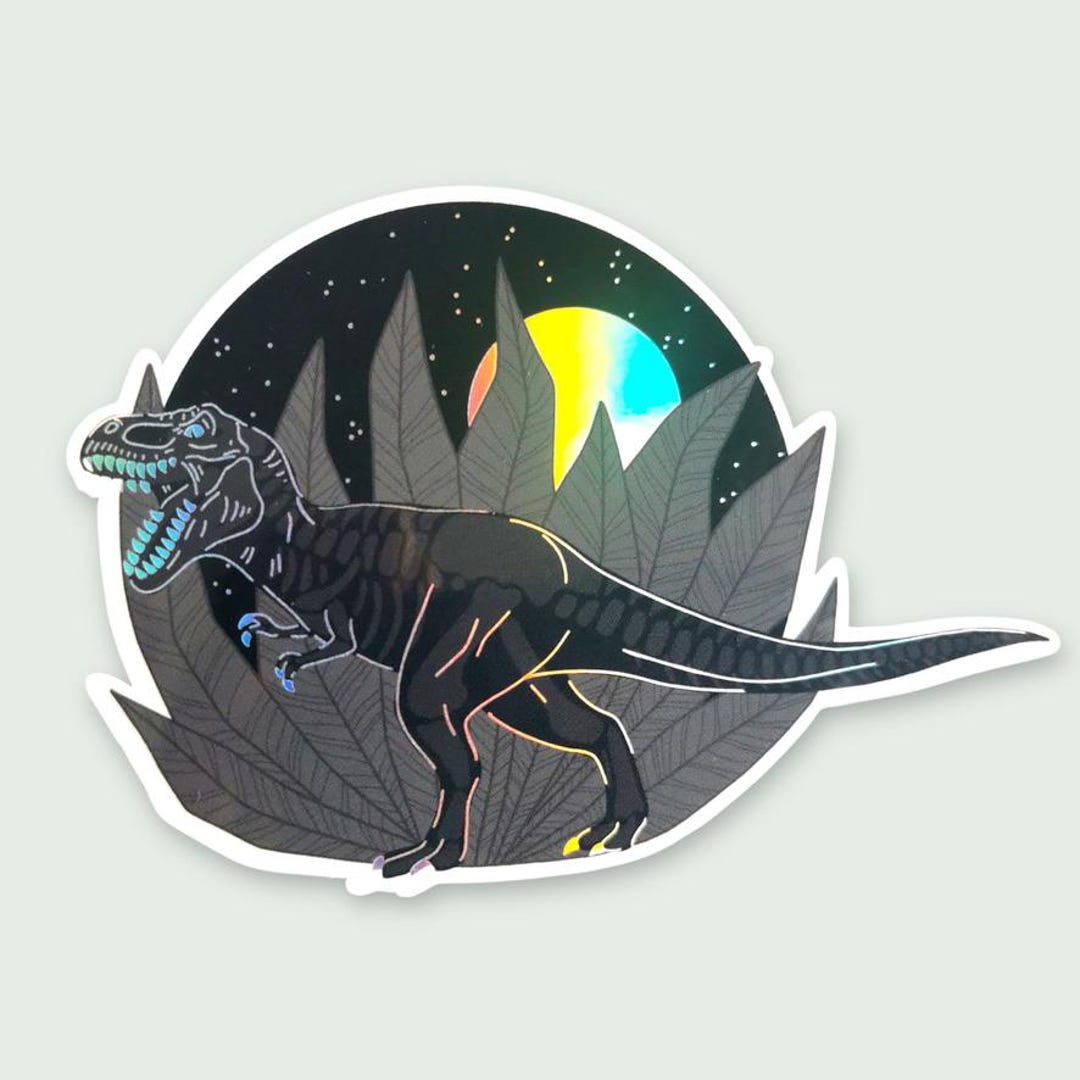 Holographic Dinosaur Stickers, Waterproof - Etsy