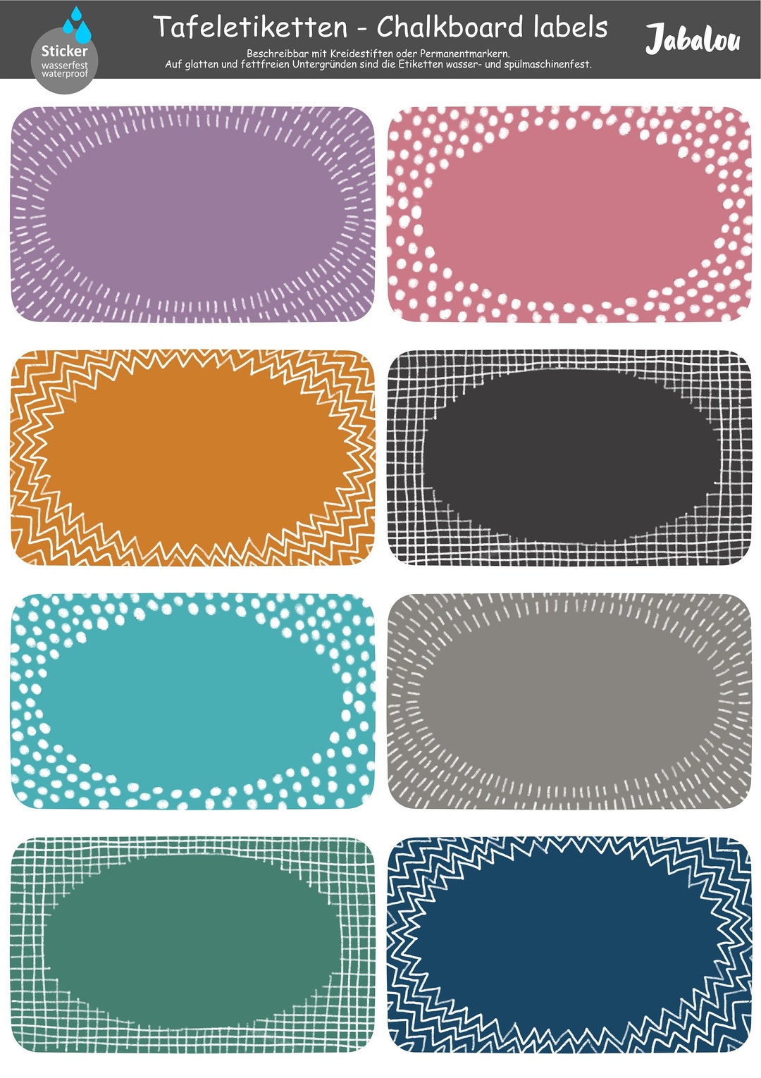 Chalkboard Labels, Colorful Patterns, Chalkboard Labels, Kitchen Labels ...