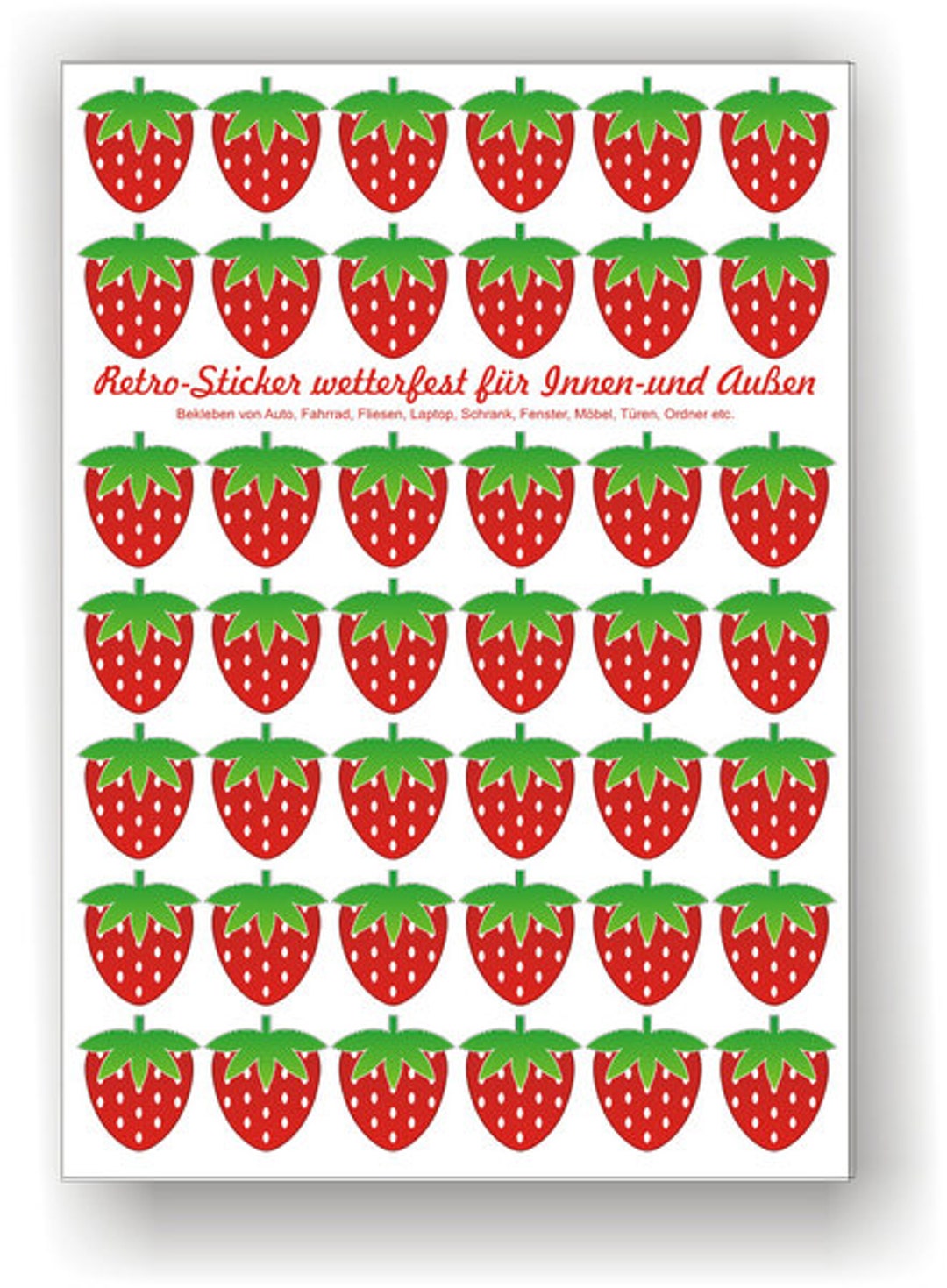 Sticker Waterproof Strawberries, Stickers, Stickers, Strawberries ...