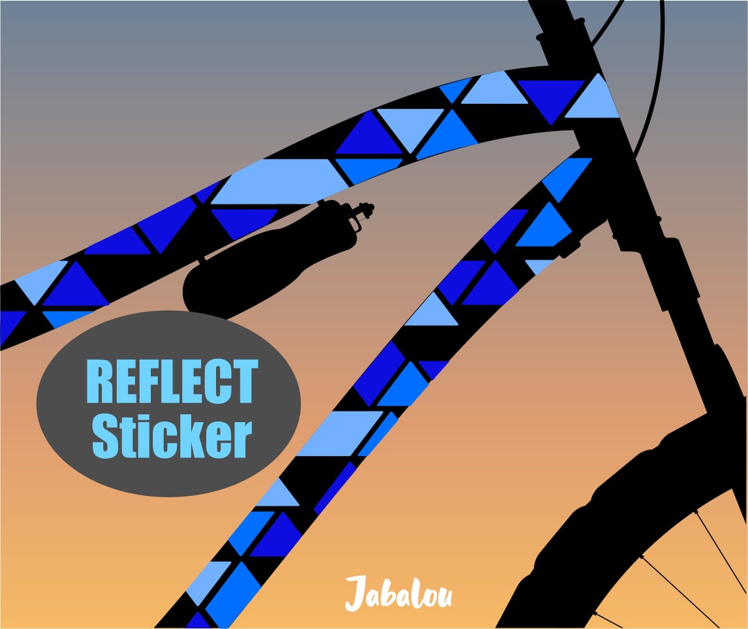 Triangles Blue REFLECTIVE Stickers, Triangle Stickers, Geometric Shape ...