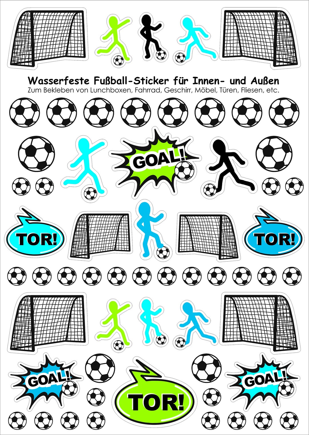 Sticker Waterproof Football, Stickers, Football Stickers, Waterproof ...