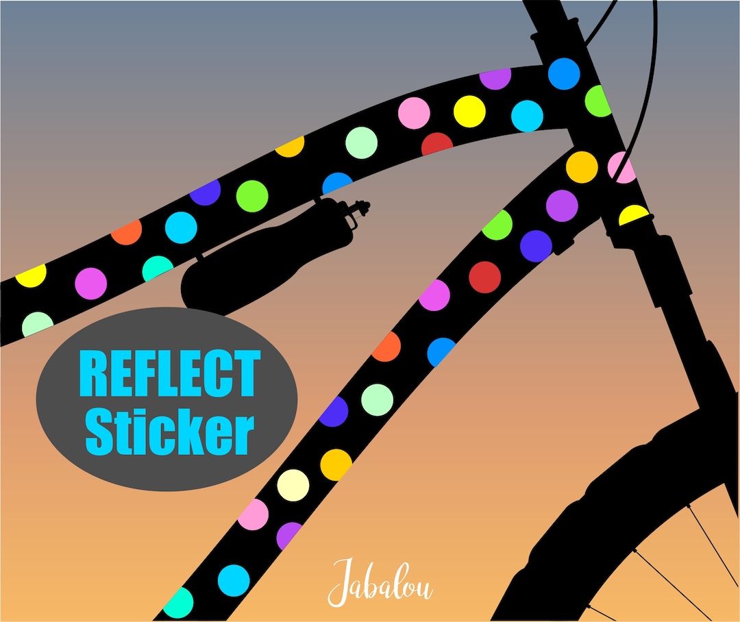 Confetti REFLECTIVE Stickers Waterproof, RAINBOW, Dots Stickers ...