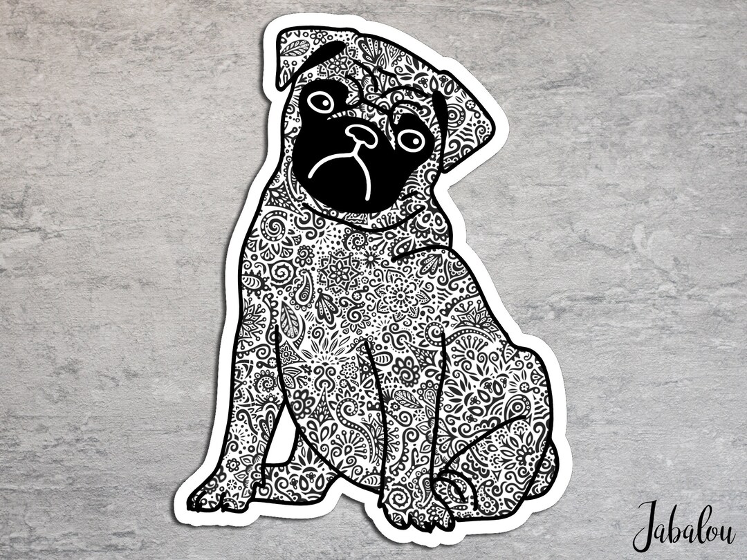 Pug Stickers Dog Breed Stickers Car Car Sticker Dogs - Etsy
