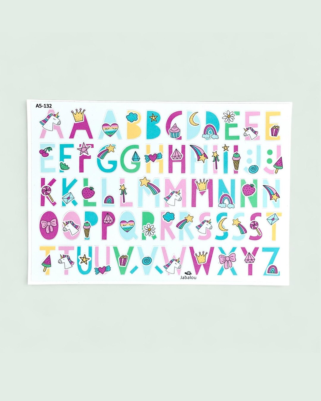 Sticker Dishwasher Safe Letters ABC Unicorn - Etsy