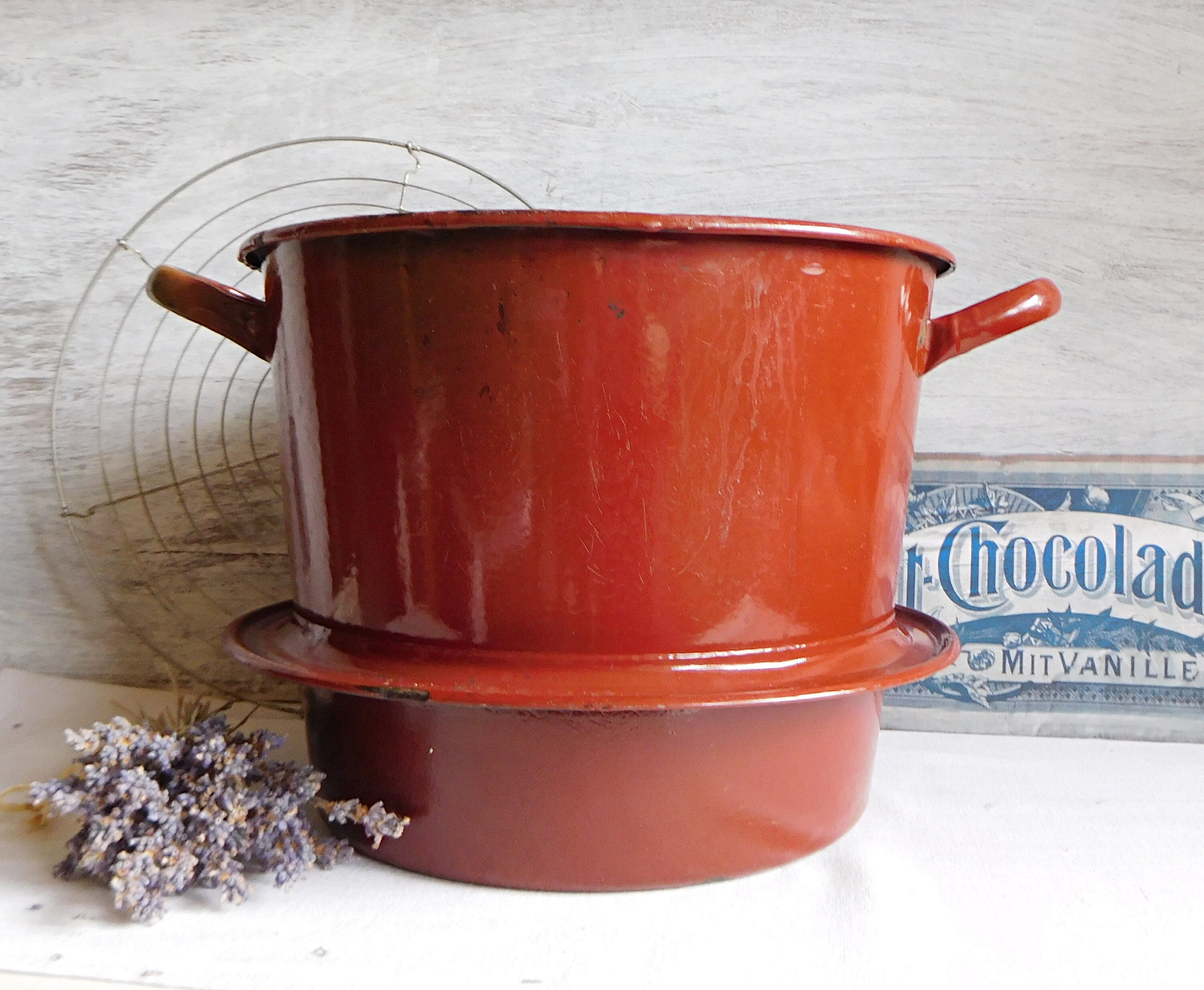 Alter, großer Ofentopf, Topf mit Ring, Kartoffeltopf, Pflanztopf ...