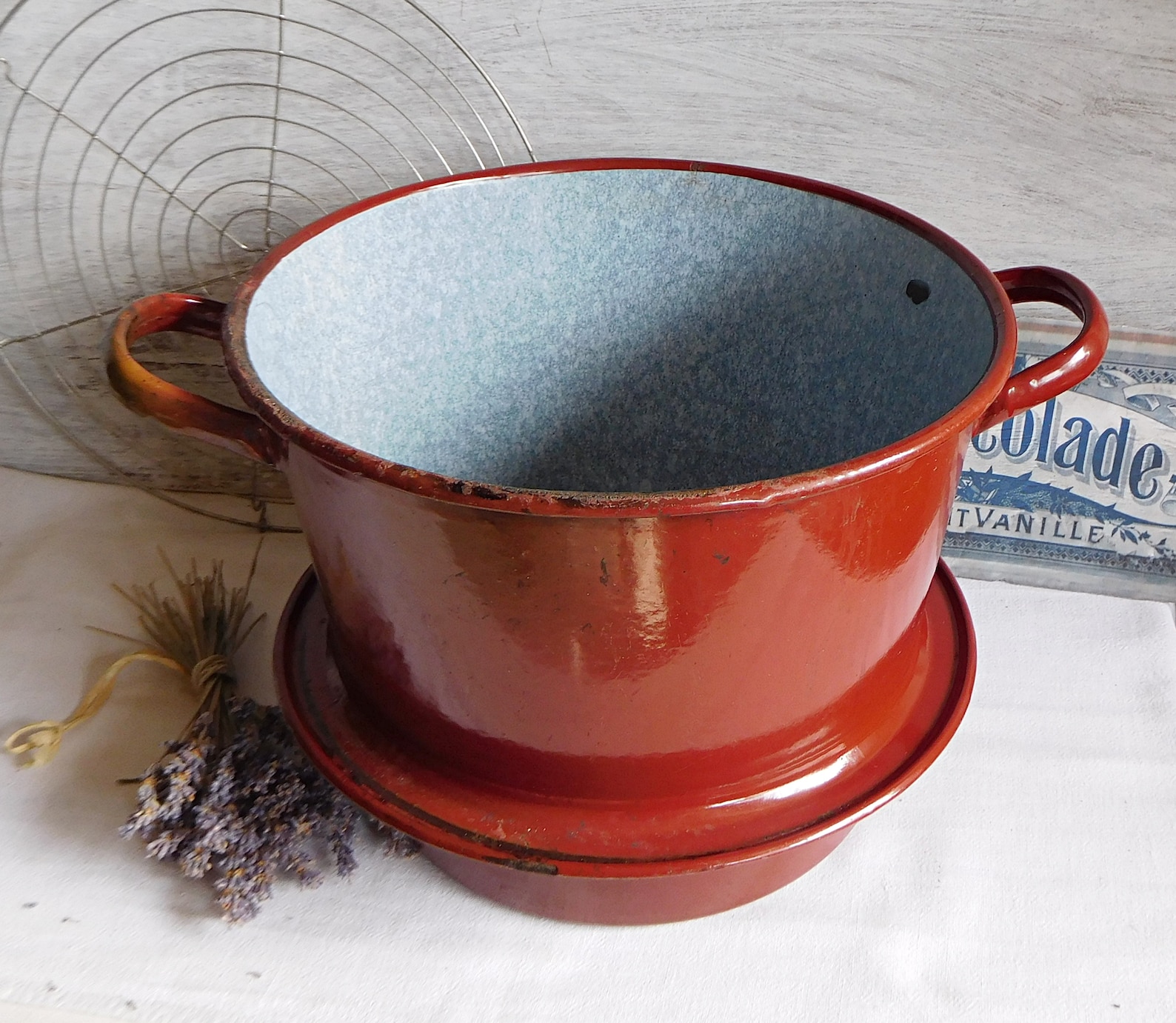 Alter, großer Ofentopf, Topf mit Ring, Kartoffeltopf, Pflanztopf ...