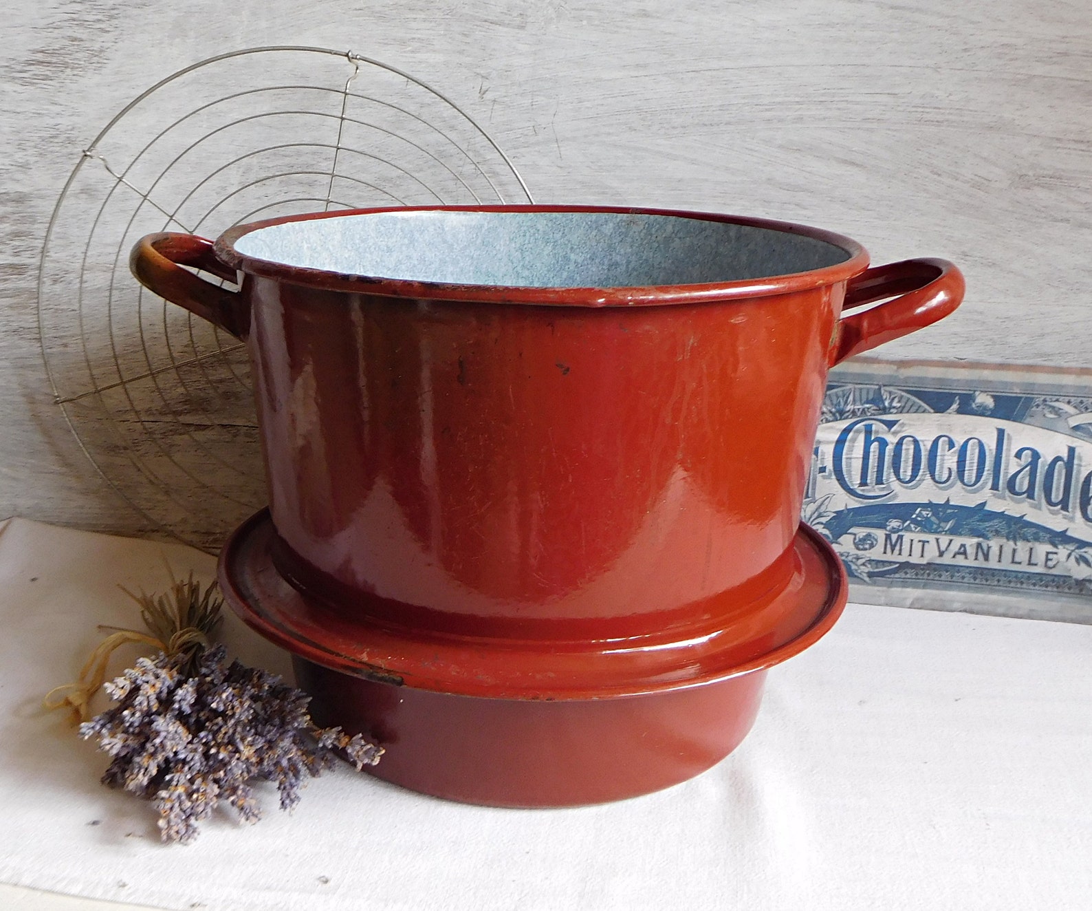 Alter, großer Ofentopf, Topf mit Ring, Kartoffeltopf, Pflanztopf ...