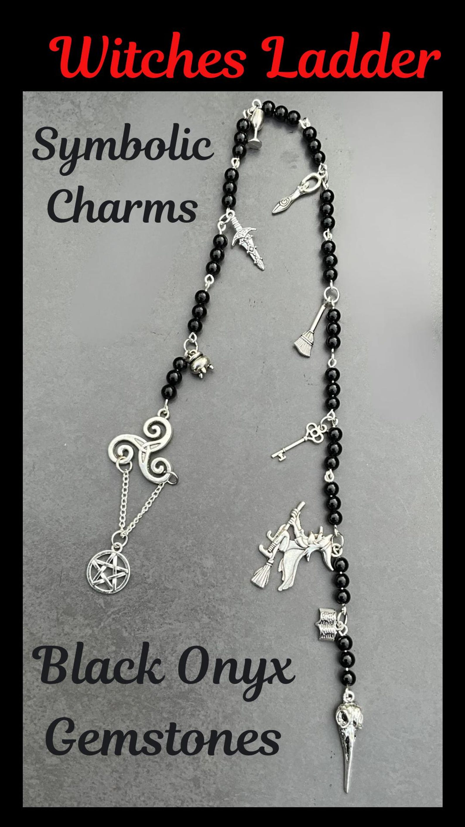 Black Onyx Witches Ladder With Pagan Charms - Etsy