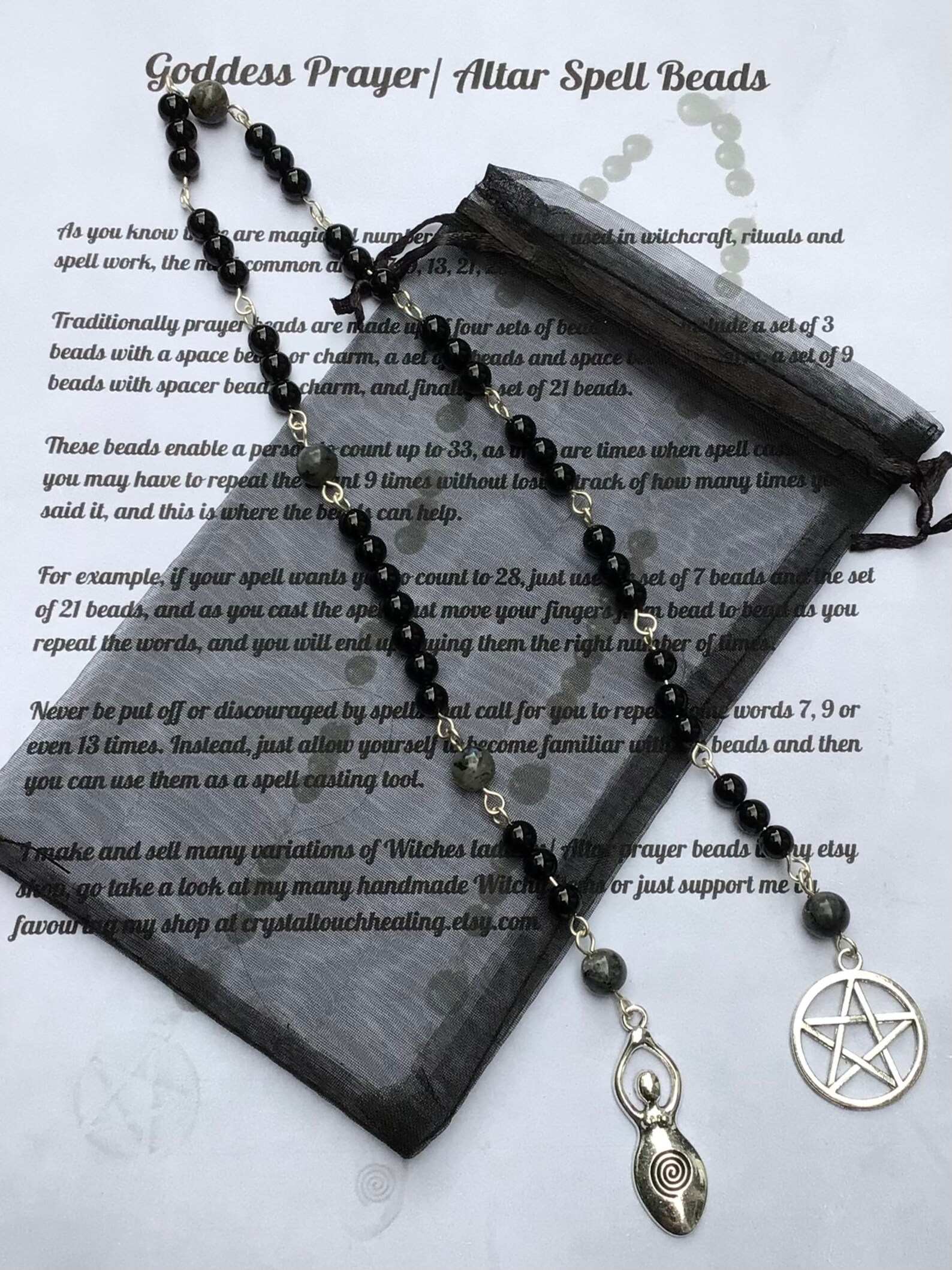 Goddess Witches Ladder / Prayer Beads - Etsy UK