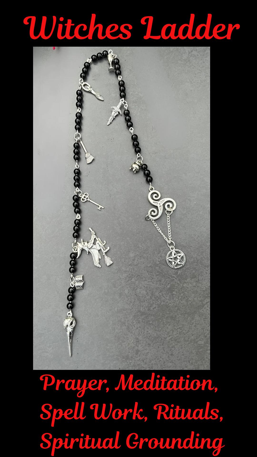 Black Onyx Witches Ladder With Pagan Charms - Etsy