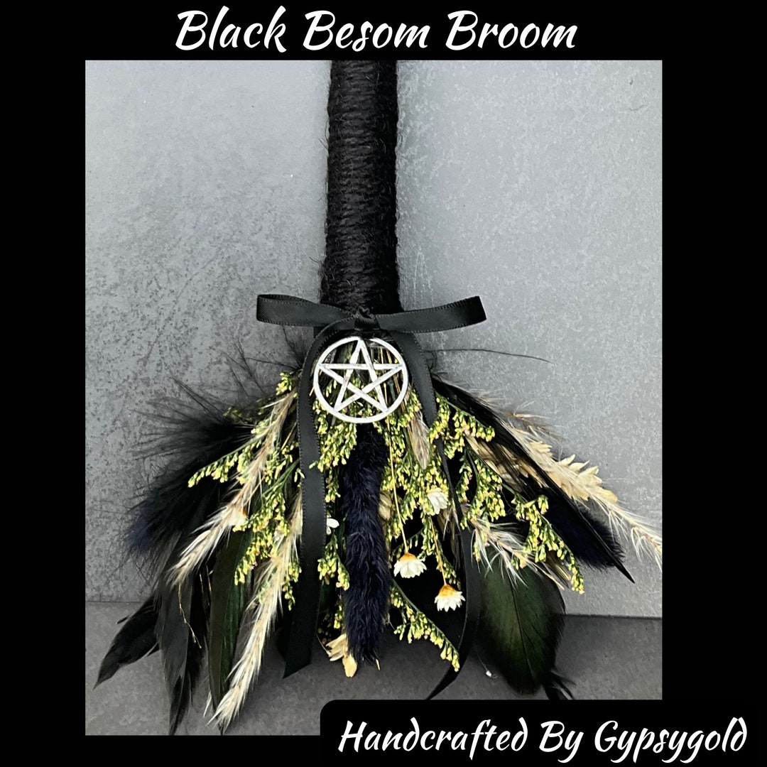 Black Besom Broom With Pentagram Charm Approx 9 Inches in Length - Etsy