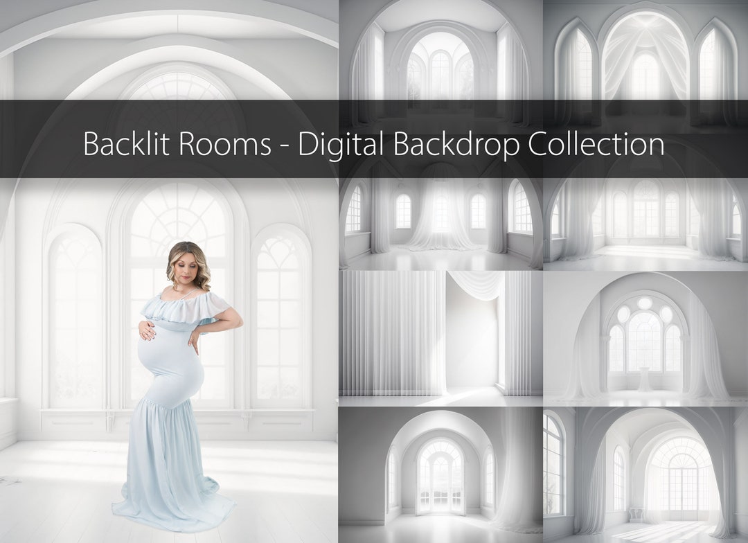 Backlit Rooms, Arch Backlit Room Digital Backdrops, Maternity Digital ...