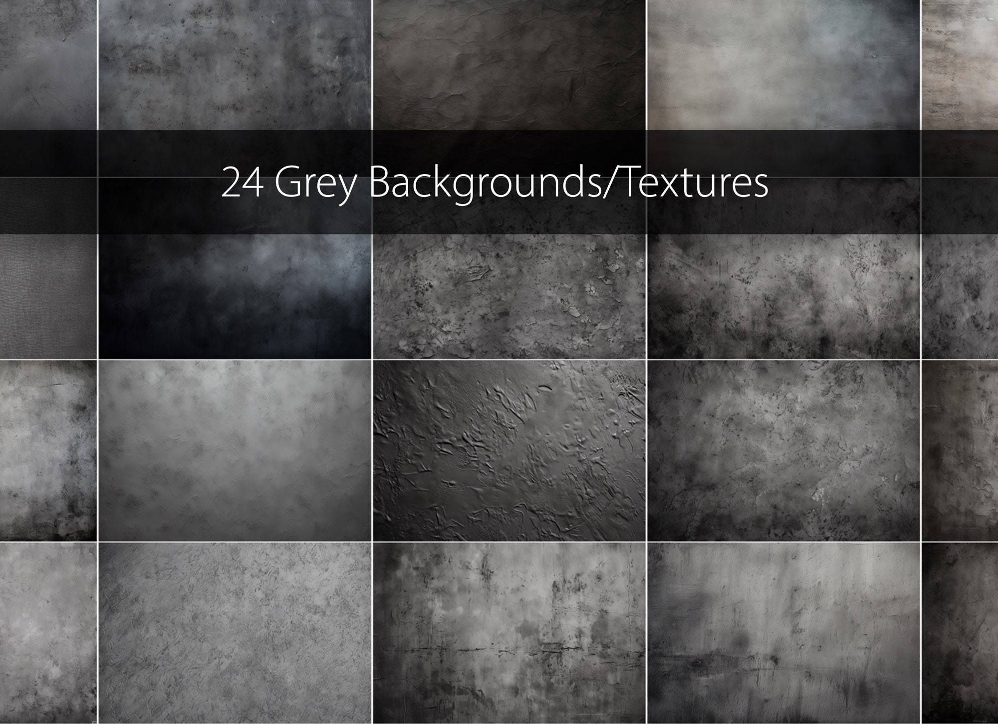 24 Fine Art Portrait Grey Texture Photoshop Overlays, Textures for ...