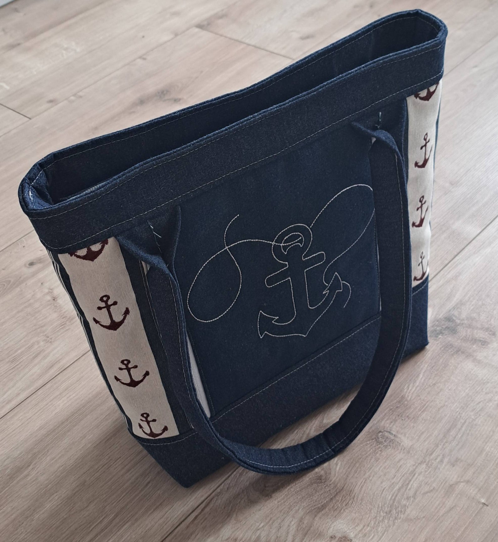 Maritime Bag Customizable Shopper With Lots of Storage Space and 3 Zip ...