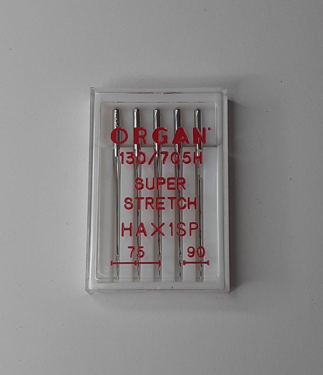 Organ Sewing Machine Needles Super Stretch HAX1SP 75 & 90 5 Pieces Flat Shank - Etsy