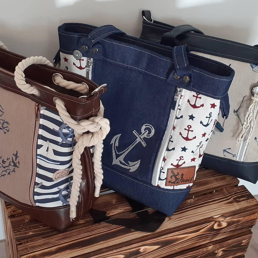 Maritime Bag Customizable Shopper With Lots of Storage Space and 3 Zip ...