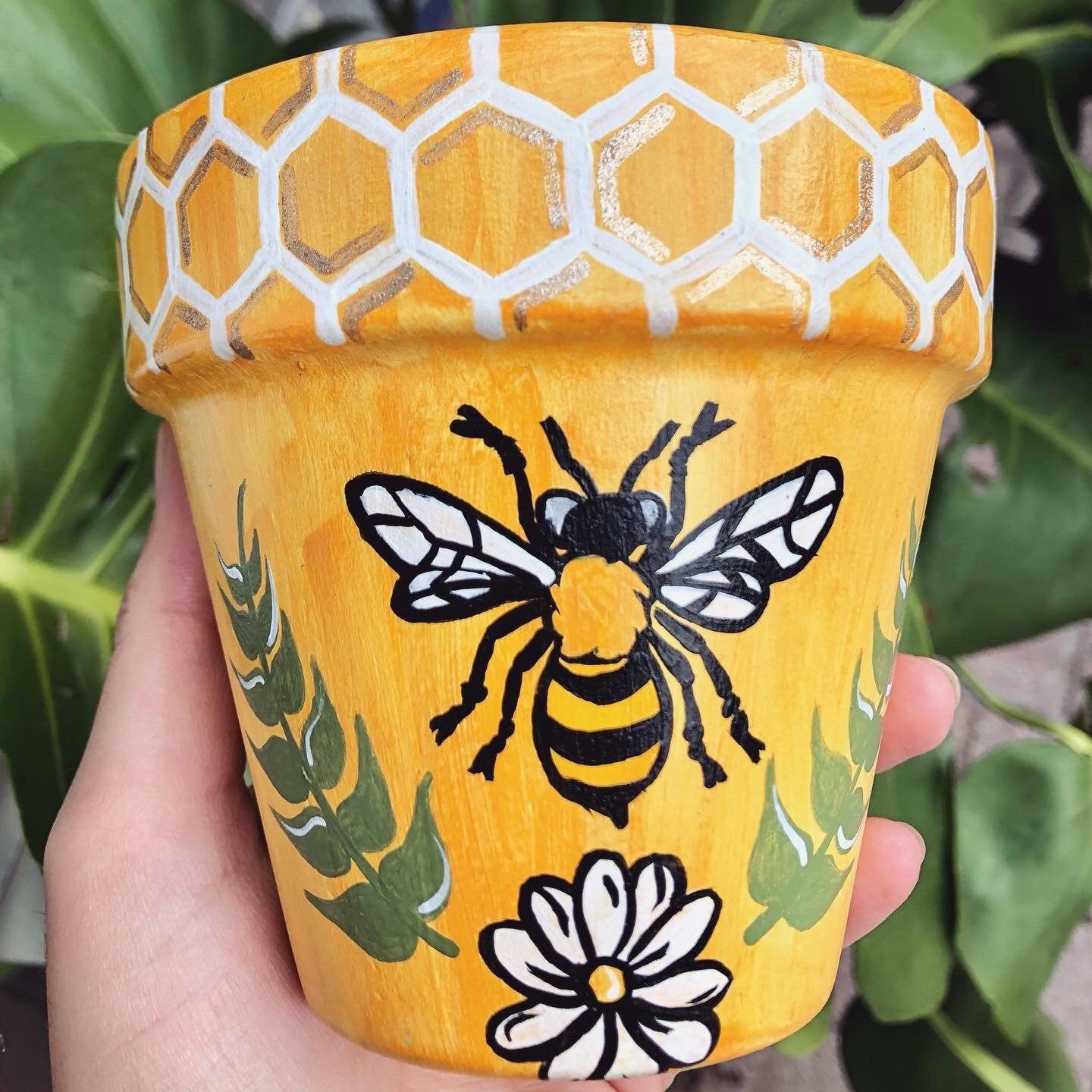 Bee Flower Pot - Etsy