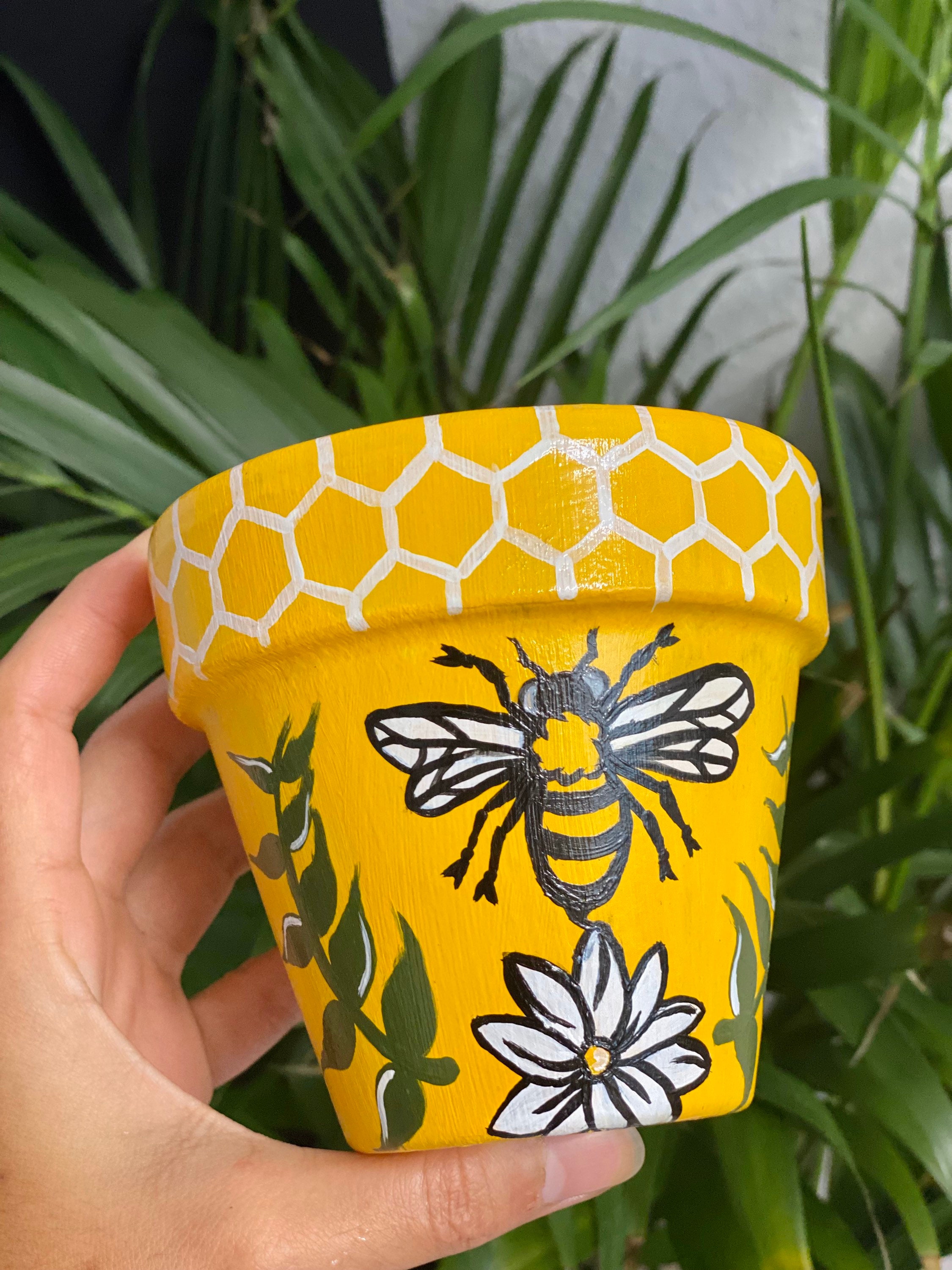 Bee Flower Pot - Etsy