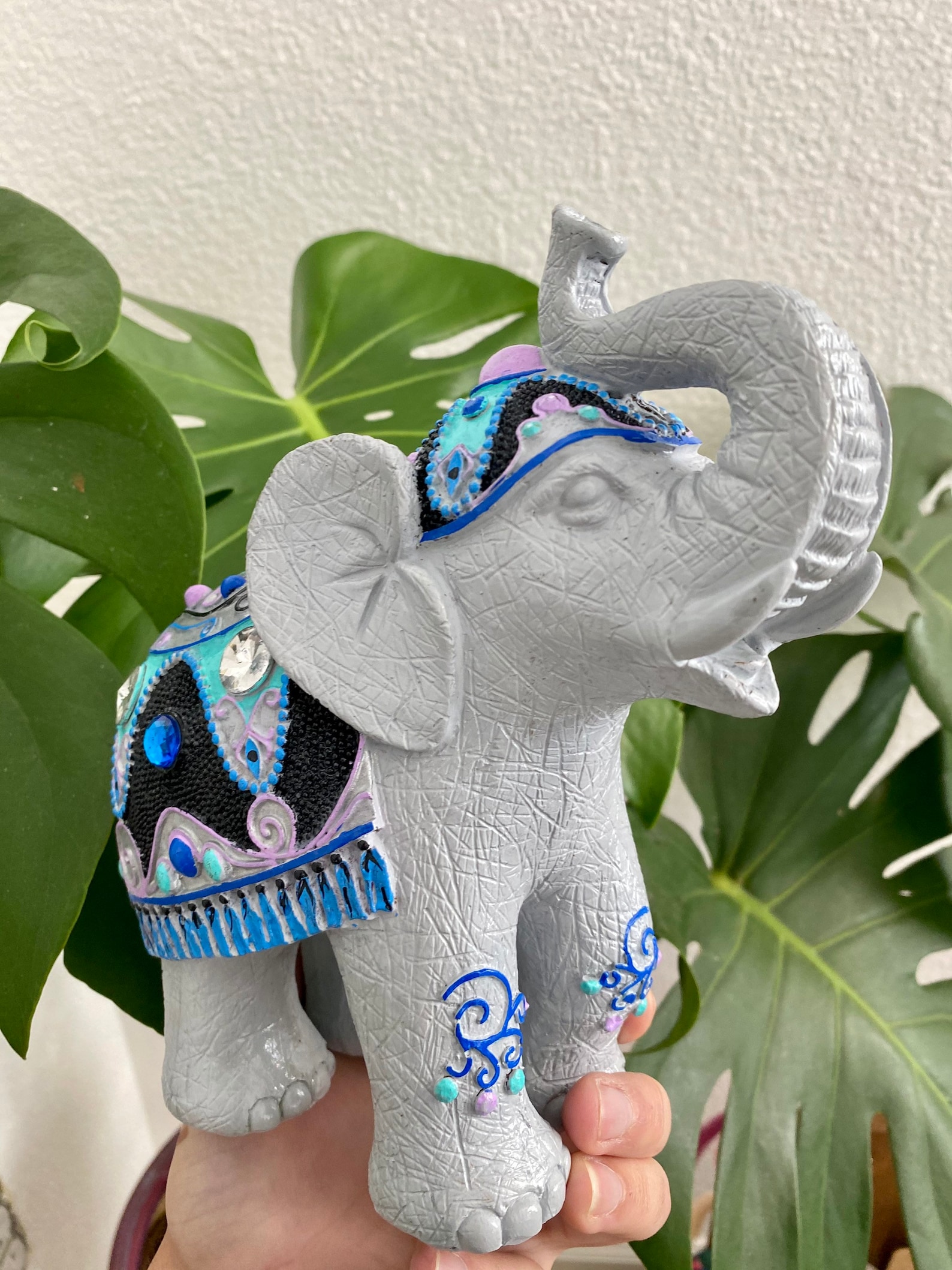 Hand Painted Elephant - Etsy