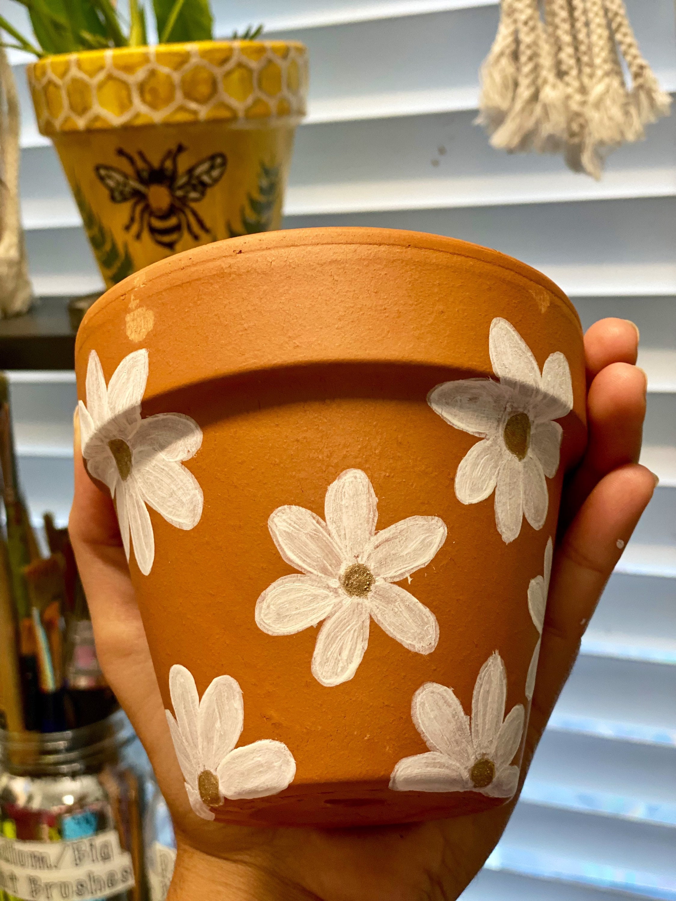 Daisy Flower Pot - Etsy