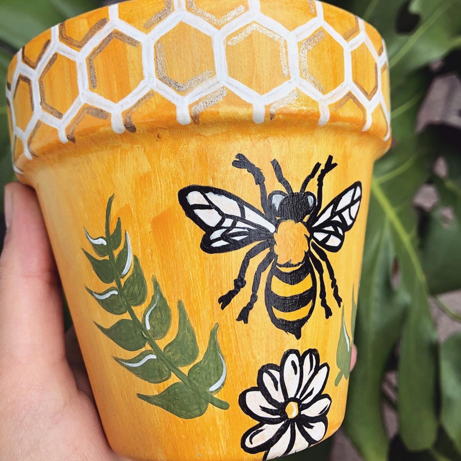 Bee Flower Pot - Etsy