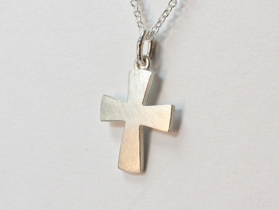 Cross, 925 Silver, Finematted, 17 Mm X 14 Mm, Pendant - Etsy
