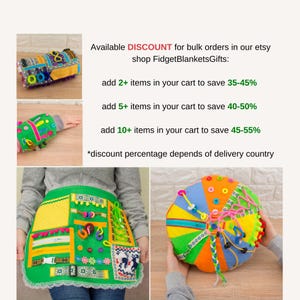 ADHD Sensory Pillow, Dementia Fidget Pillow, Activity Alzheimer Tactile ...