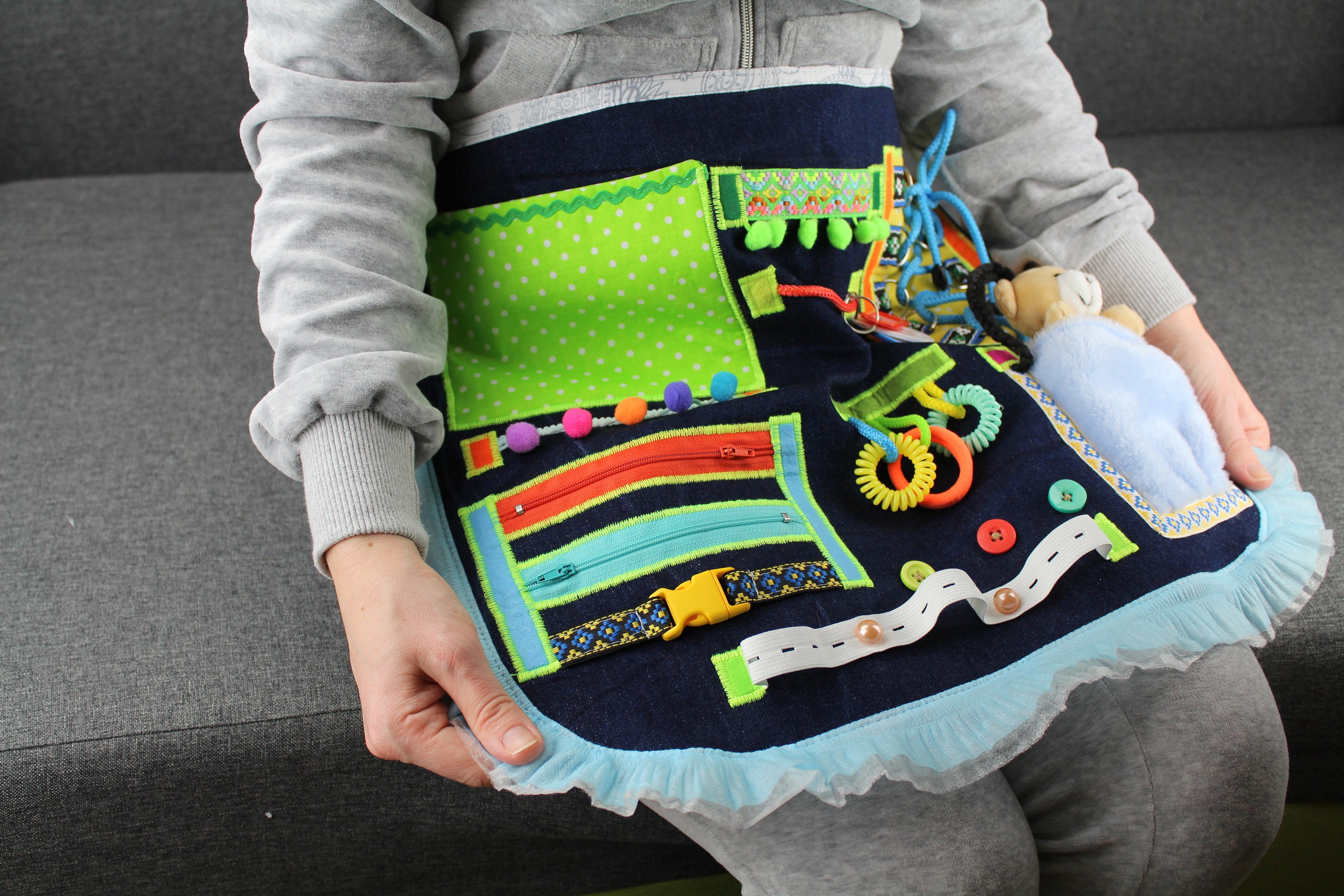 Fidget Apron for Dementia Patients Dementia Activity Apron - Etsy
