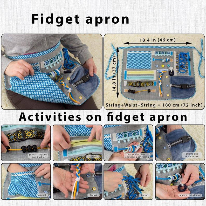 Sensory Fidget Apron for Dementia: Alzheimer's Activity Blanket - Etsy