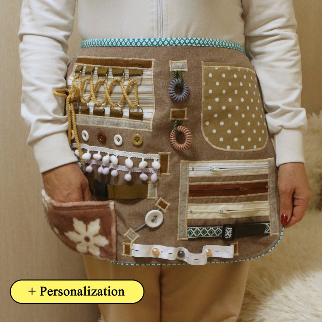 Fidget Apron for Dementia Alzheimers Gift Activity Apron Nursing Home ...