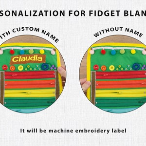 Zipper Fidget Blanket Sensory Button Toy - Etsy