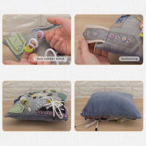 ADHD Sensory Pillow, Dementia Fidget Pillow, Activity Alzheimer Tactile ...